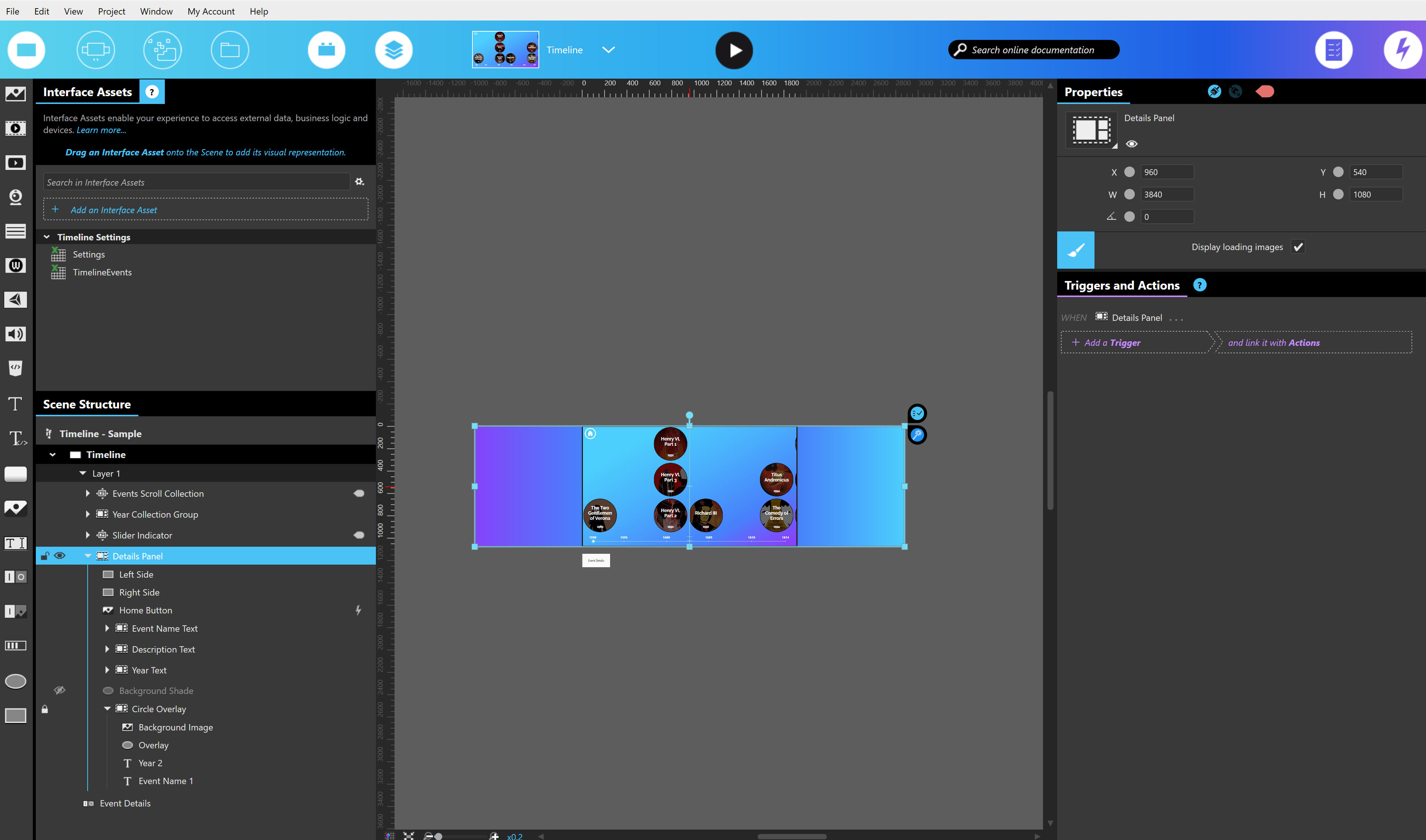 "Timeline Example" Sample – Intuiface Help Center