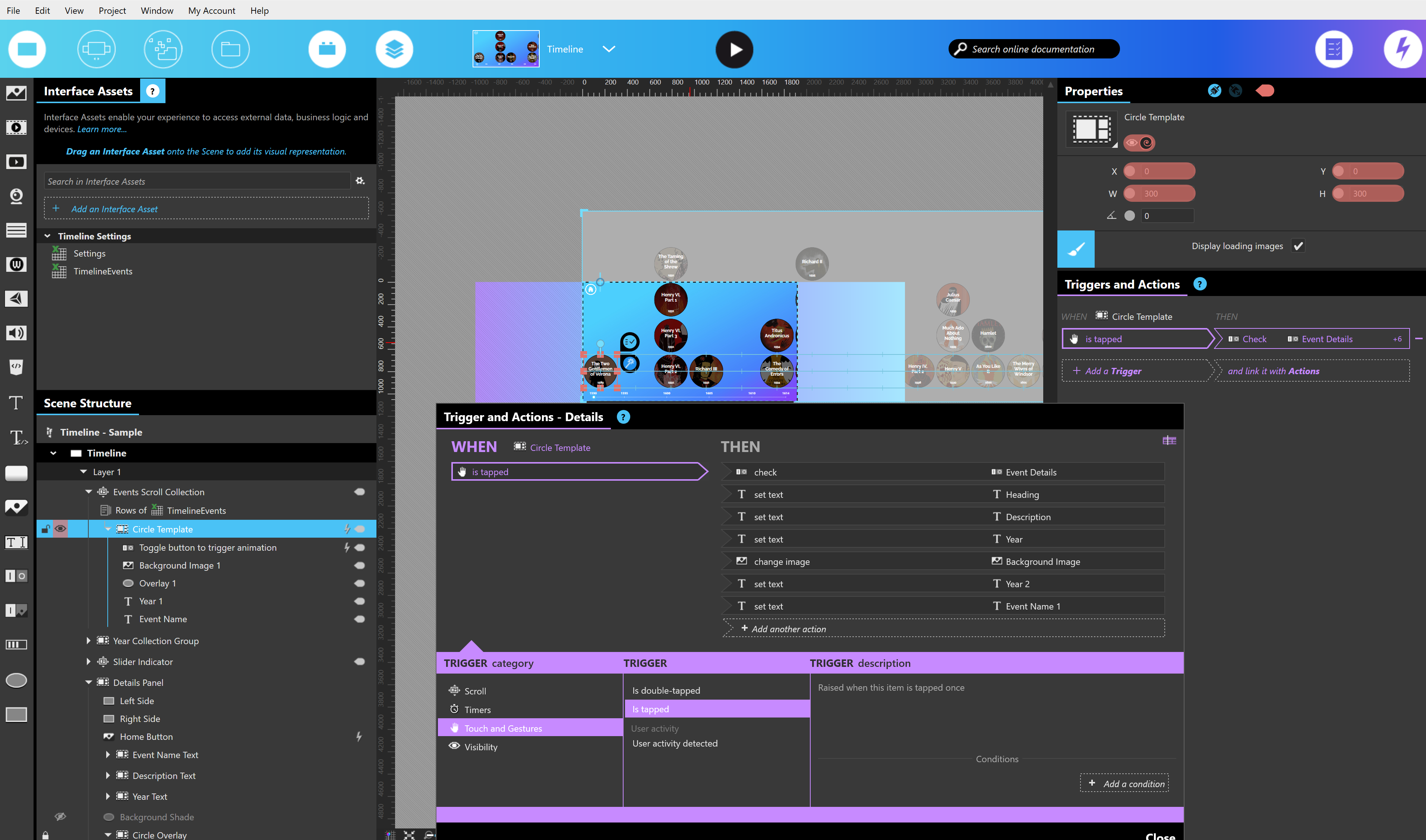 "Timeline Example" Sample – Intuiface Help Center