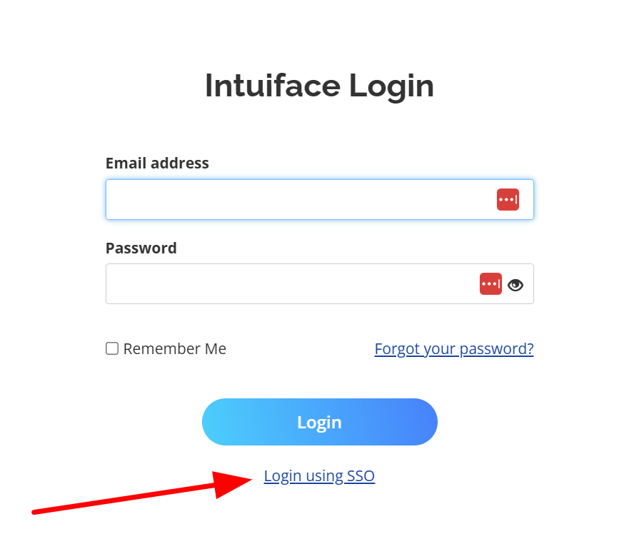 Logging in using Single Sign-On (SSO) – Intuiface Help Center