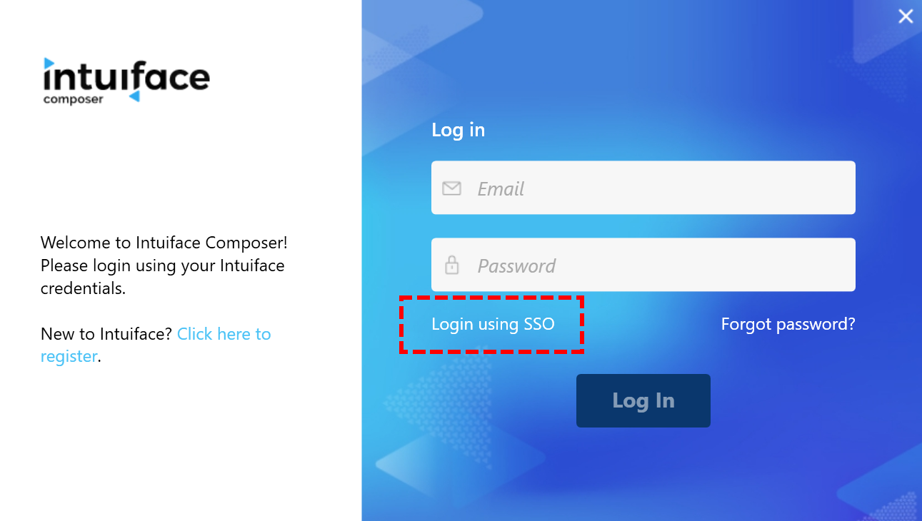 Logging in using Single Sign-On (SSO) – Intuiface Help Center