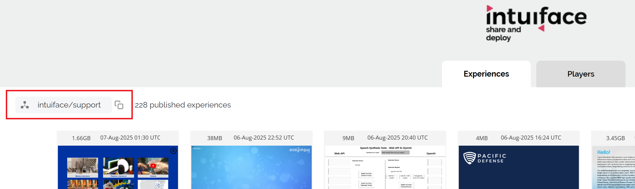 Sharing an experience – Intuiface Help Center