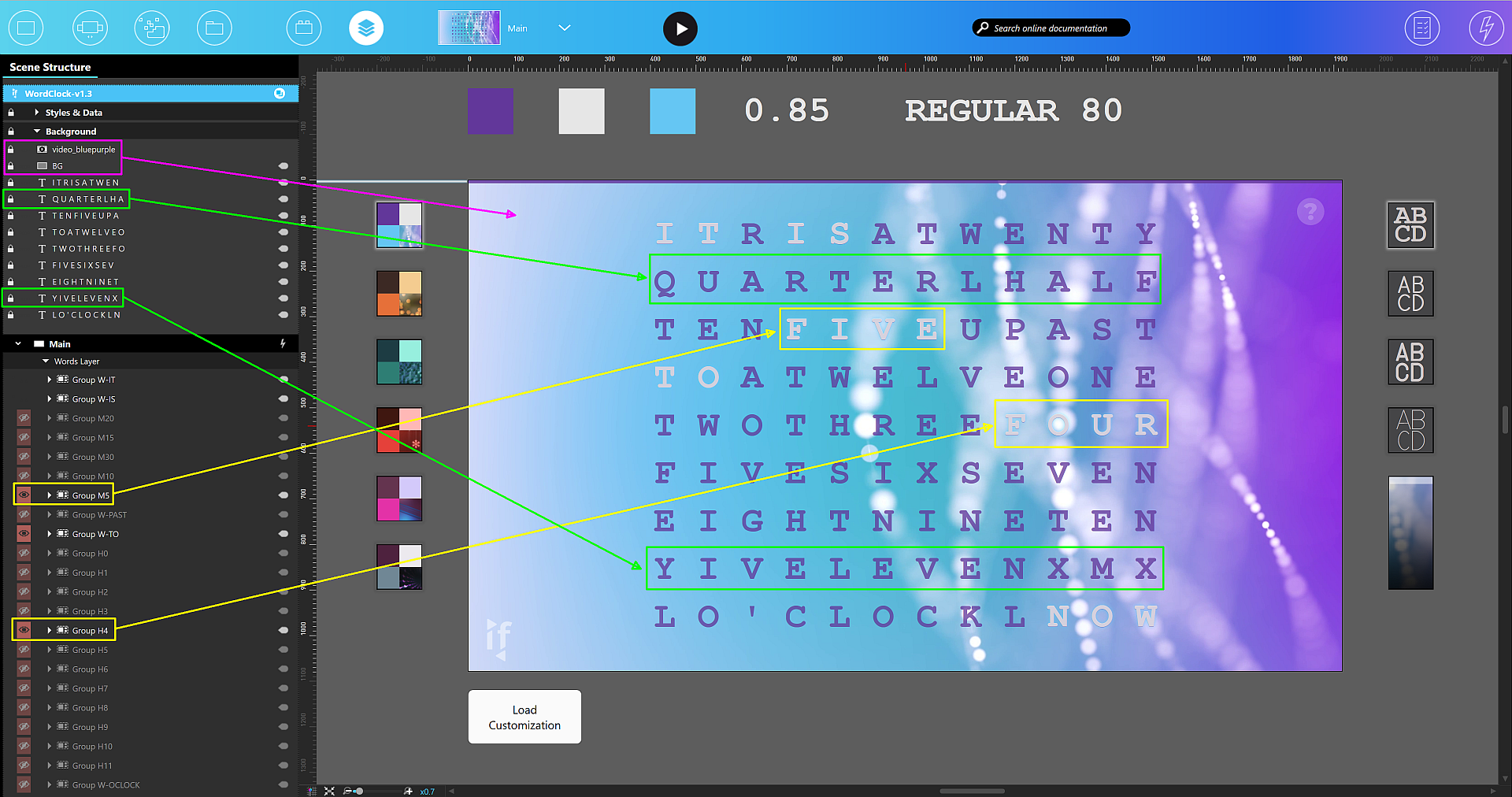 "Word Clock" Sample – Intuiface Help Center