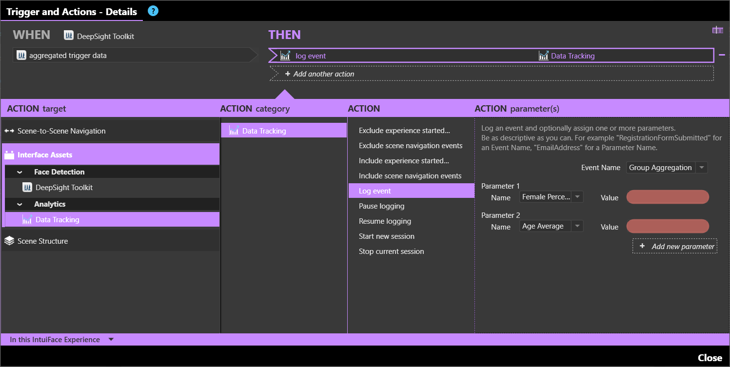 Interface Asset - Audience Measurement with Sightcorp DeepSight – Intuiface