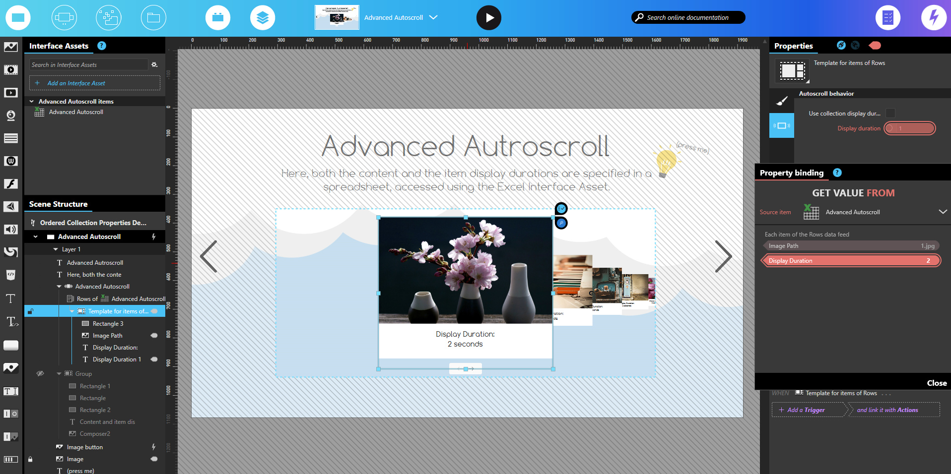 "Ordered Collection Properties" Sample – Intuiface Help Center